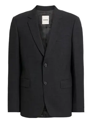 Sandro Grain De Poudre Woolblend Suit Jacket - Charcoal