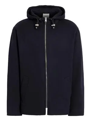 Sandro Wool-blend Felt Hooded Jacket - Midnight Blue