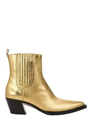 3.1 Phillip Lim Downtown Metallic Leather Chelsea Boots - Gold