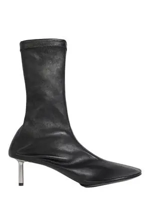 JIL SANDER Leather Sock Boots - Black