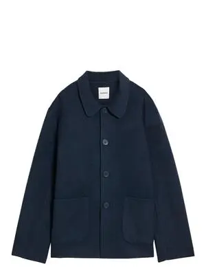 Sandro Wool-felt Jacket - Navy