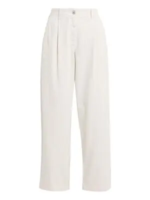 Brunello Cucinelli Pleated High-rise Tapered Jeans - Ecru
