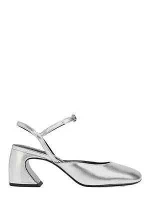 3.1 Phillip Lim Metallic Leather Mary Jane Pumps - Silver