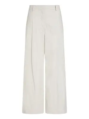 3.1 Phillip Lim Cotton-blend Canvas Wide-leg Pants - Off-white