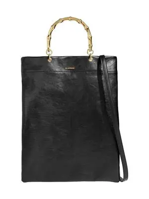 JIL SANDER Leather Tote - Black