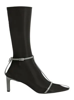 JIL SANDER Leather And Stretch-jersey Ankle Boots - Black