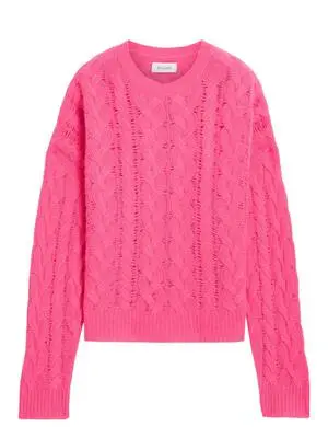 Naadam Cable-knit Cashmere Sweater - Bubblegum
