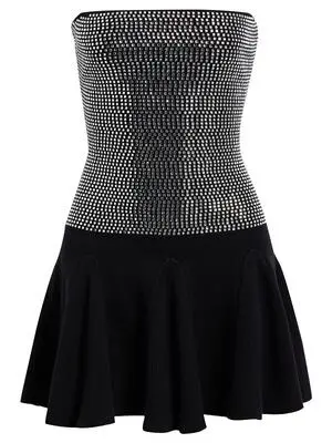 Retrofete Bello Strapless Crystal-embellished Mini Dress - Black
