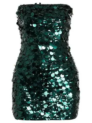 Retrofete Nolia Strapless Sequined Mini Dress - Emerald
