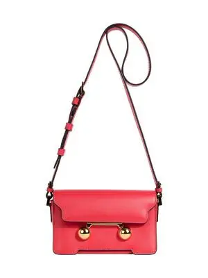 Marni Mini Leather Shoulder Bag - Red