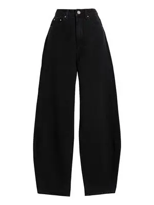 TOTÊME High-rise Barrel-leg Jeans - Black