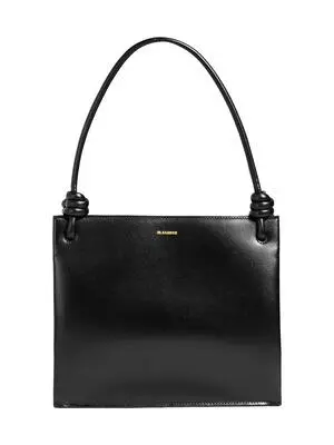 JIL SANDER Leather Shoulder Bag - Black