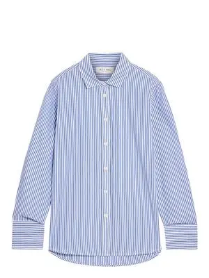 ALEX MILL Striped Cotton-poplin Shirt - Blue