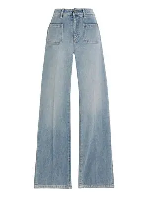 Dolce & Gabbana High-rise Straight-leg Jeans - Light Denim