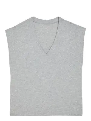 FRAME Le Mid-rise Cotton-jersey T-shirt - Light Gray