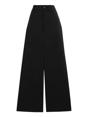 NILI LOTAN Wool-blend Twill Wide-leg Pants - Black