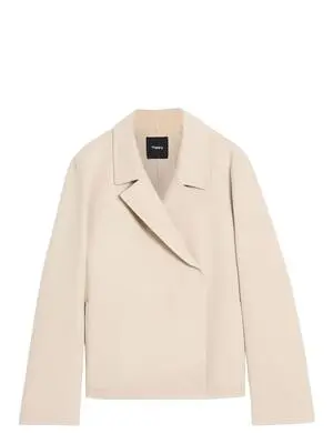 Theory Sileena Wool And Cashmere-blend Felt Jacket - Beige