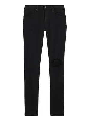Paige Federal Slim Fit Distressed Jeans - Black