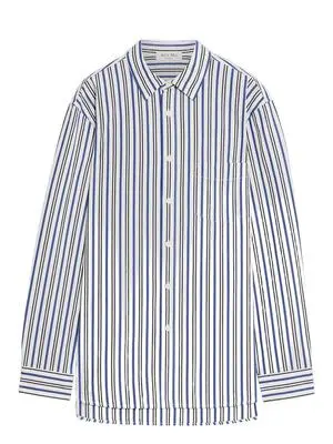 ALEX MILL Striped Cottonpoplin Shirt - Off-white