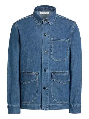ALEX MILL Denim Overshirt - Mid Denim