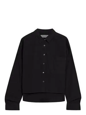 ALEX MILL Gemma Cropped Cotton-poplin Shirt - Black