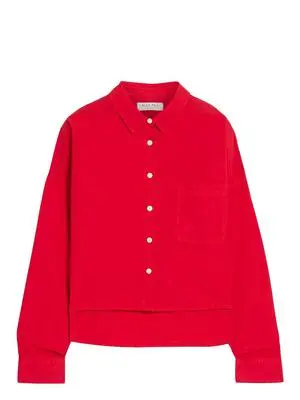 ALEX MILL Gemma Cropped Cotton-Poplin Shirt Red