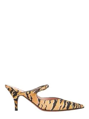Zimmermann Tiger-print Canvas Mules - Animal Print
