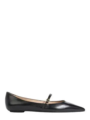 STUART WEITZMAN Emilia Leather Mary Jane Flats Black