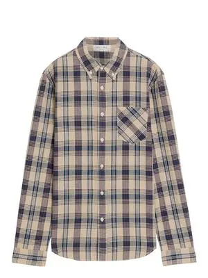 ALEX MILL Mill Checked Cottonflannel Shirt - Beige