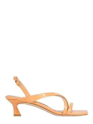 STUART WEITZMAN Oasis 50 Patent-leather Slingback Sandals - Pastel Orange