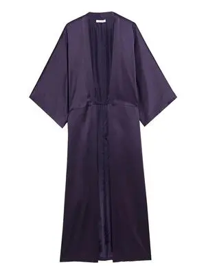 THE SEI The Sei Silksatin Kimono Dark Purple