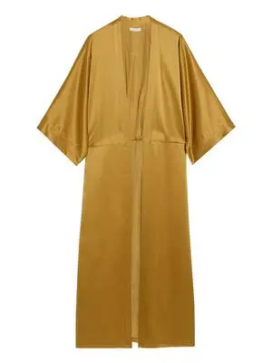 THE SEI The Sei Silksatin Kimono Mustard