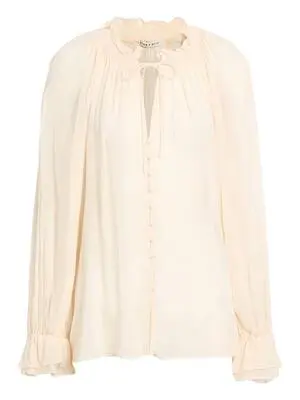 Alice + Olivia Josephine Ruffled Chiffon Blouse - Ecru