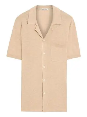 ALEX MILL Aldrich Cotton And Hempblend Polo Shirt - Sand