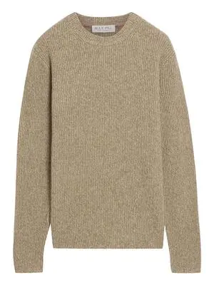 ALEX MILL Jordan Marled Ribbed Cashmere Sweater - Mushroom