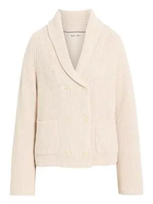 ALEX MILL Marseille Double-breasted Ribbed-knit Cardigan - Beige