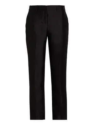 Zimmermann Wool And Silk-blend Straight-leg Pants - Black
