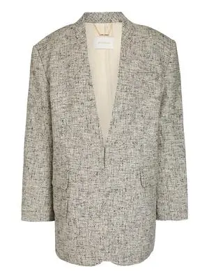 Zimmermann Linen-blend Tweed Blazer - Cream