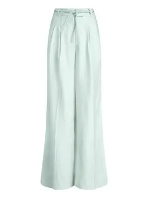 Zimmermann Linen Wide-Leg Pants Mint