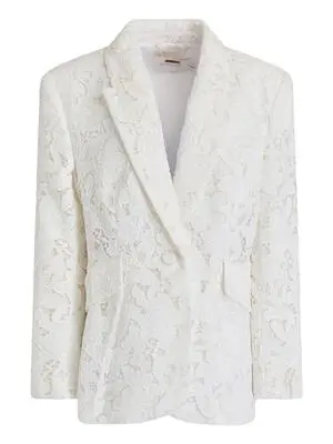 Zimmermann Guipure Lace Blazer - Ivory