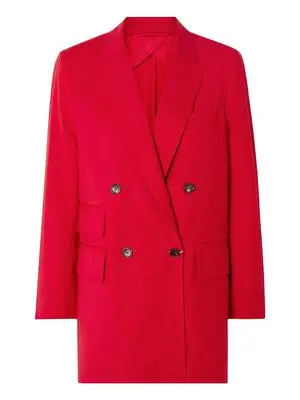 Max Mara Nebbie Double-breasted Wool Blazer - Red