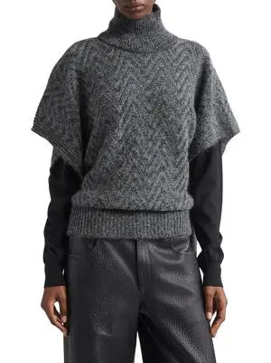 Missoni Zigzag Sequin Poncho - 0001 Grey