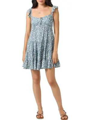 O'Neill Lorelei Floral Print Minidress - Provincial Blue