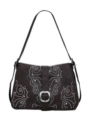 Desigual Studded Crossbody Bag - Dark Brown