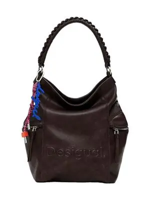 Desigual Faux Leather Backpack - Dark Brown