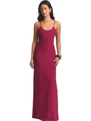 ST MRLO Gemma Slip Maxi Dress - Burgundy