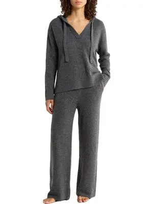 Nordstrom Hooded Lounge Set - Grey Charcoal Heather