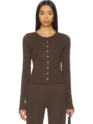 RAT BOI Pointelle Cardigan - Brown