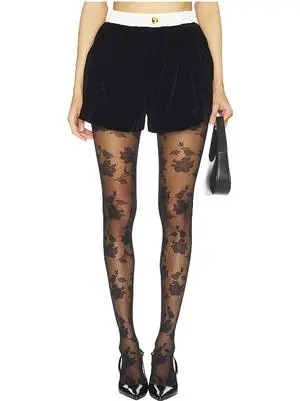 MAUDE CLUB Velvet Piper Short - Black