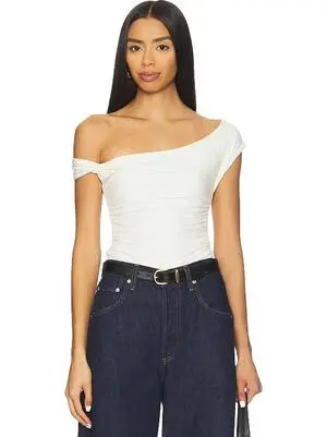 WeWoreWhat Twisted Off The Shoulder Top - Ivory